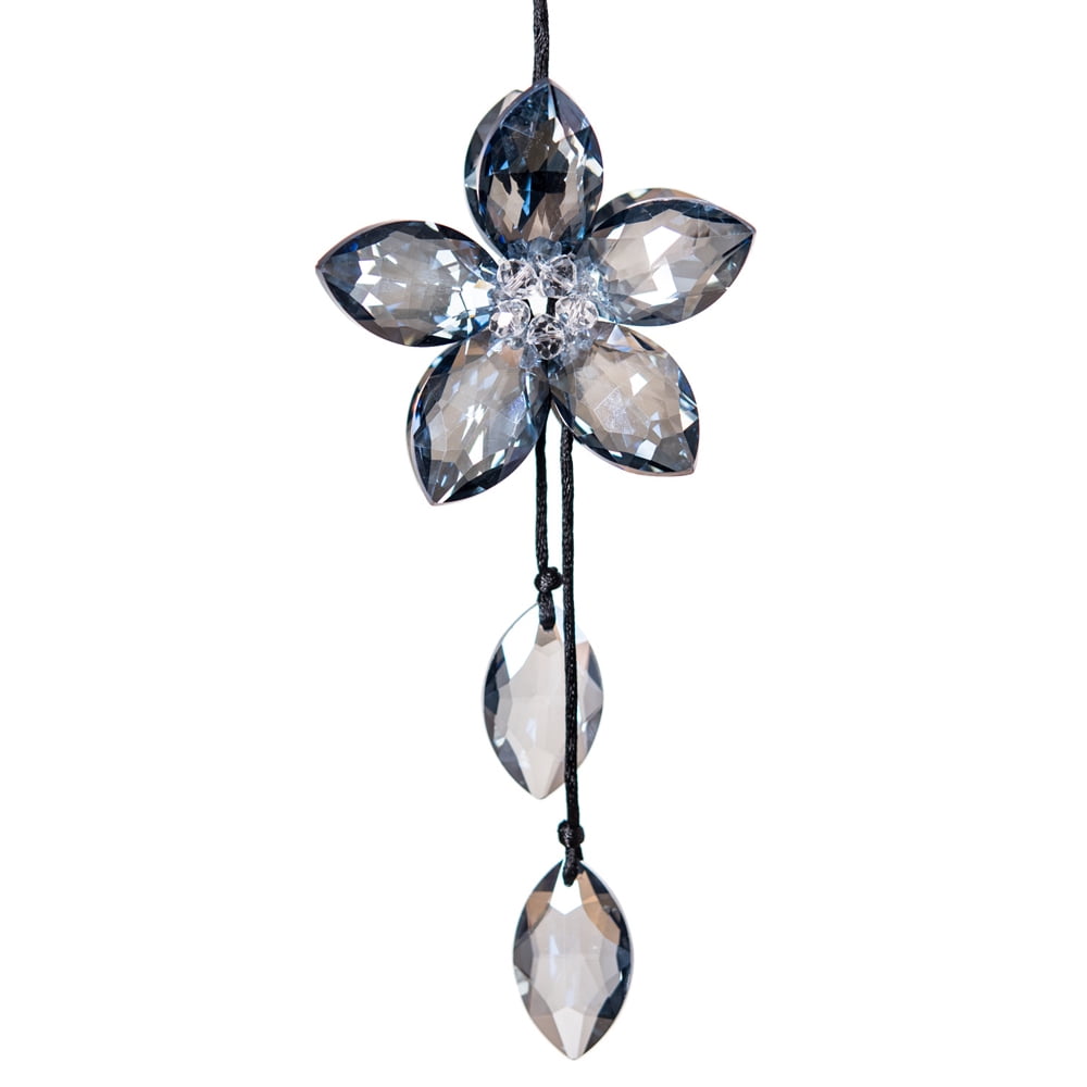 Crystal Flower Hanging Crystal Decor Home Garden Car Charm Rainbow ...