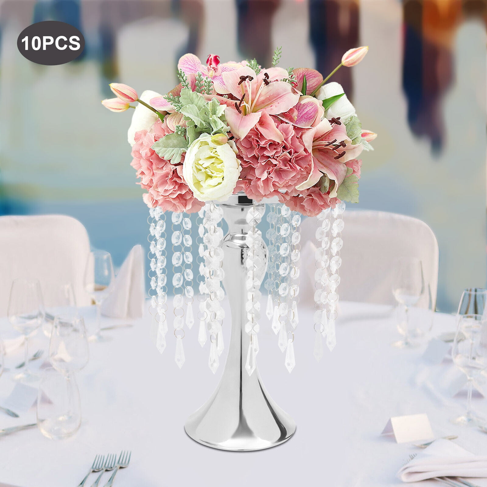 Crystal Flower Stand Wedding Centerpieces for Tables, Flower Holders ...