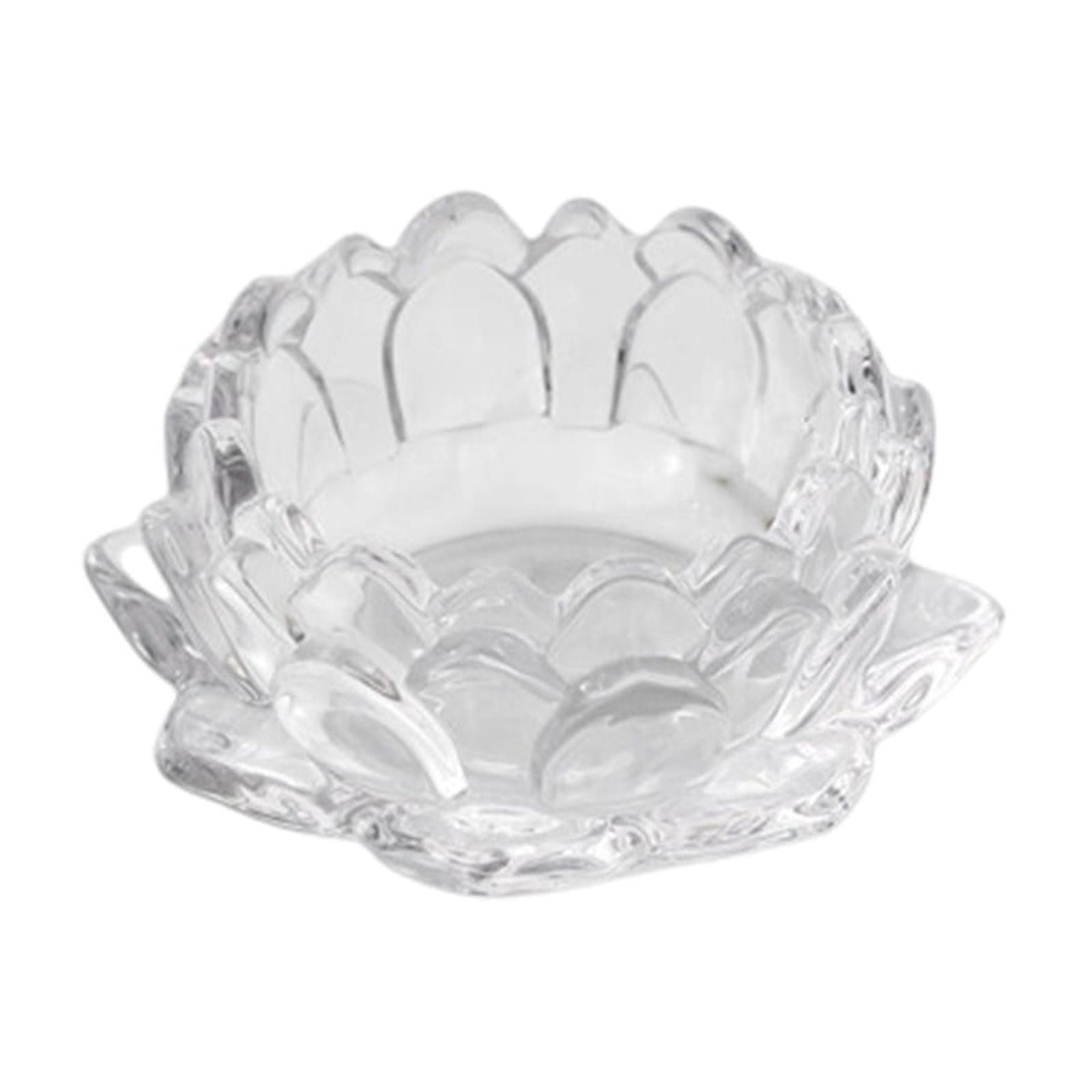A Crystal Flower Tealight Candle Holder Set With Sparkling Glass ...