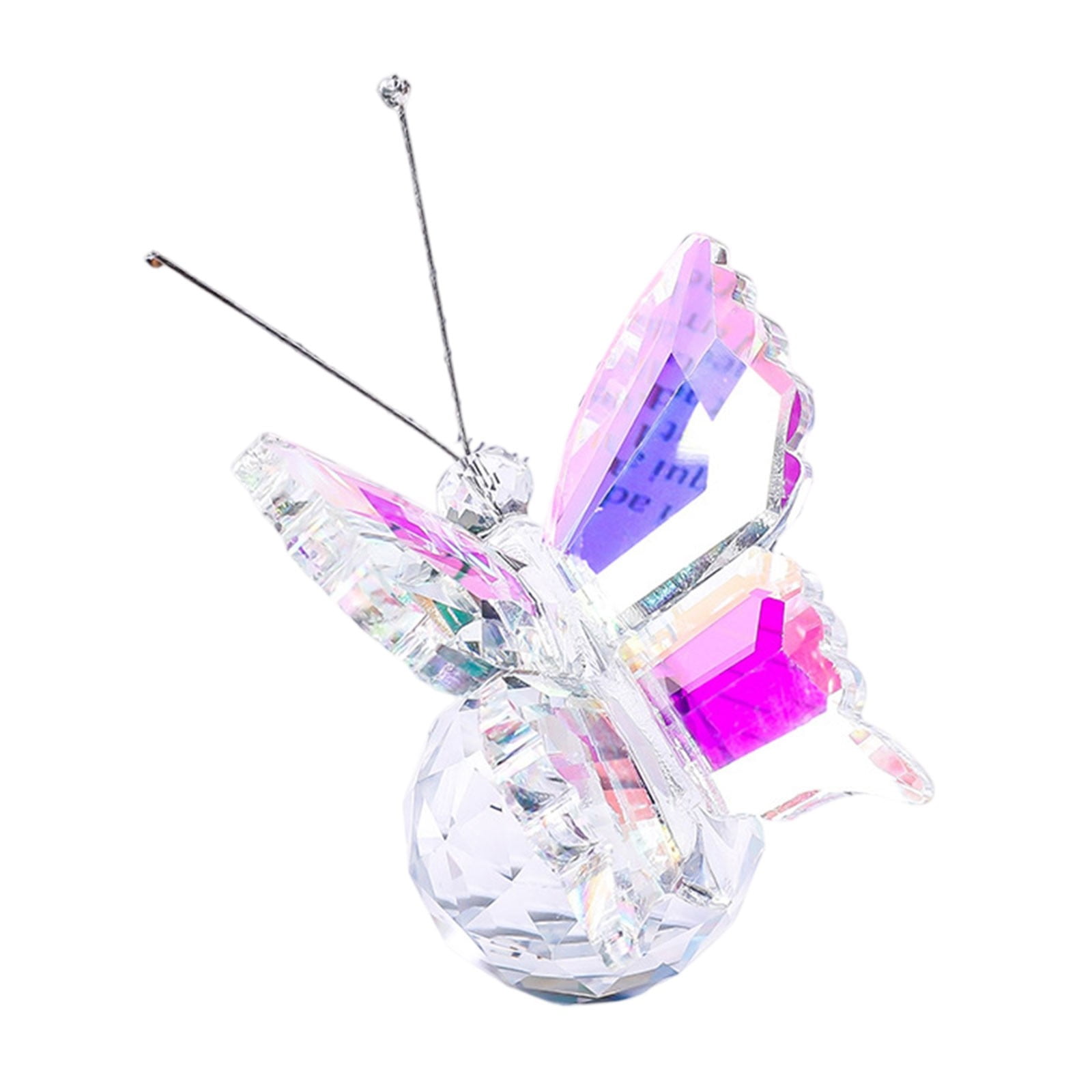 Crystal Flying Butterfly Statues for Home Decor with Crystal Ball Base ...