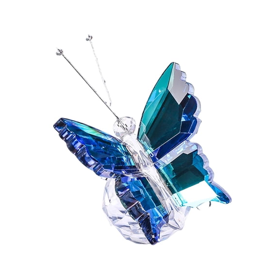 Crystal Flying Butterfly with Crystal Ball Base Figurine Crystal Cut ...