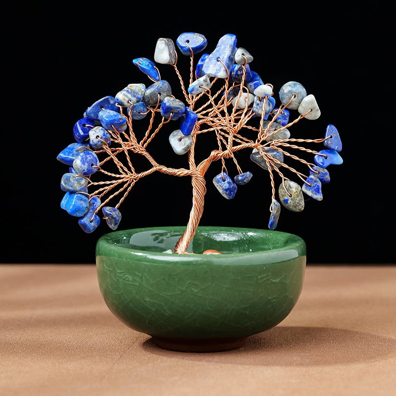 Crystal Fortune Money Tree Bonsai Decoration Ornament for Bringing ...
