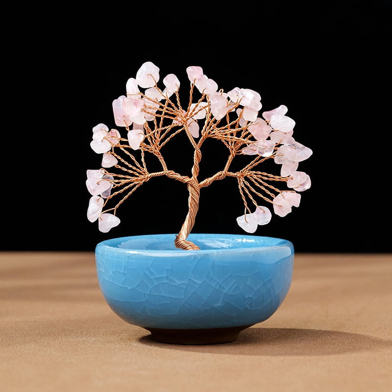 Crystal Fortune Money Tree Bonsai Decoration Ornament for Bringing ...