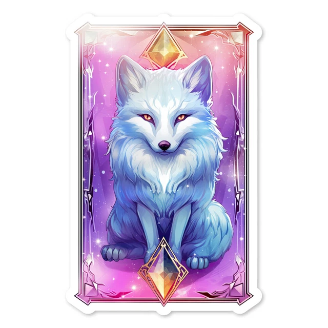 Crystal Fox Sticker, Scrapbook, Water Bottle, Laptop, Collectiblephone ...