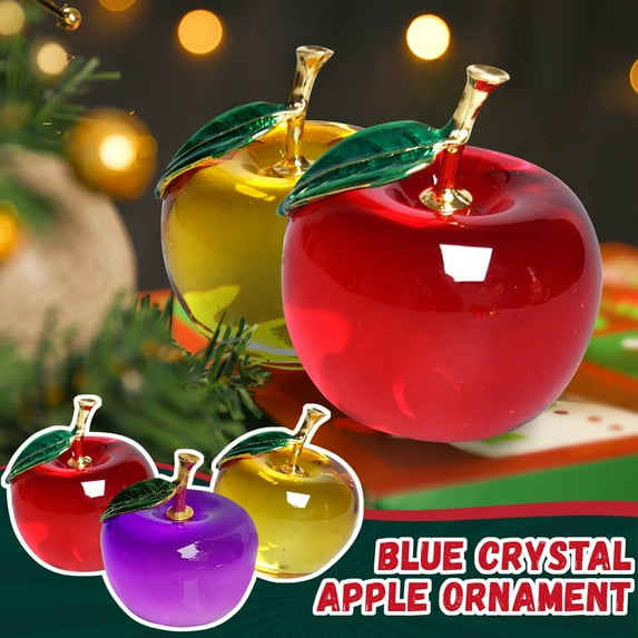 Crystal Fruit-Shaped Decorations - 12-Pack Sparkling Ornaments for ...