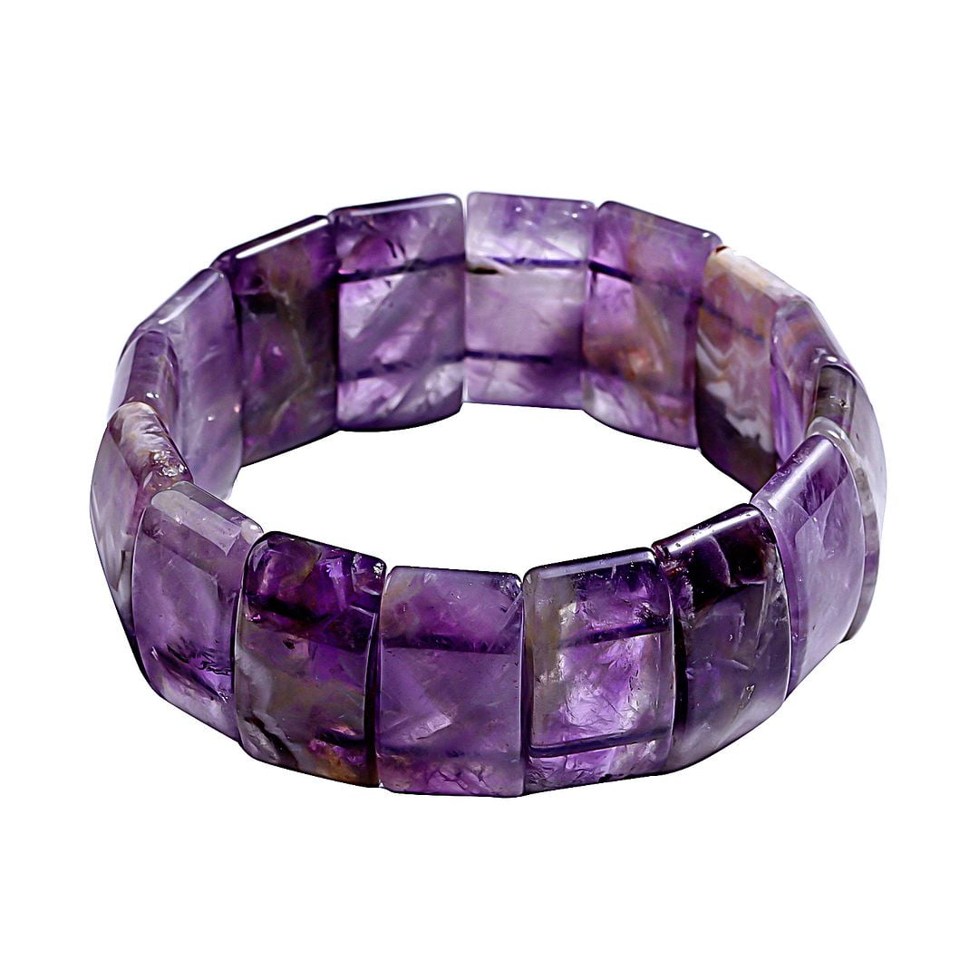 Crystal Gemstone Bracelet - Amethyst Jewelry for Anxiety & Stress ...