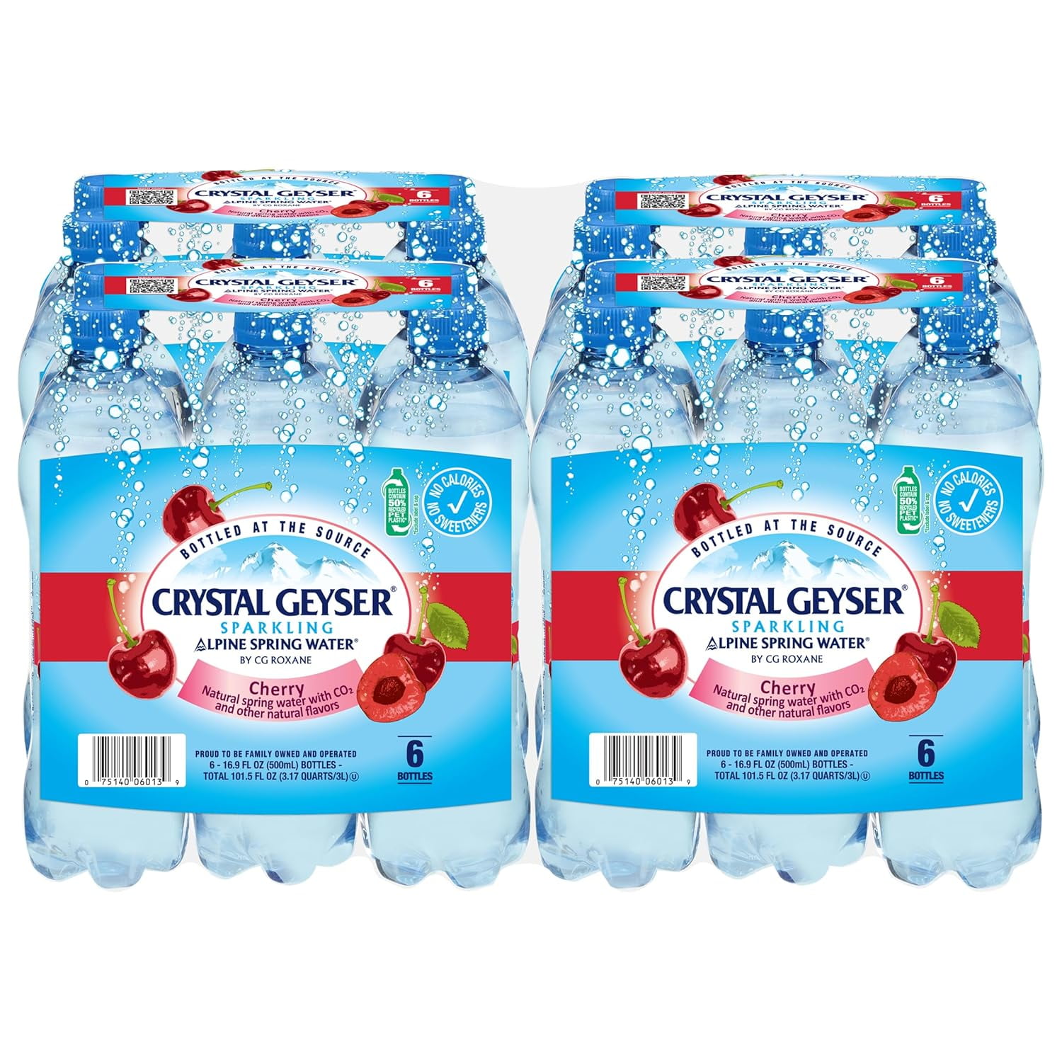 Crystal Geyser Sparkling Cherry Alpine Natural Spring Water, 24-Pack ...