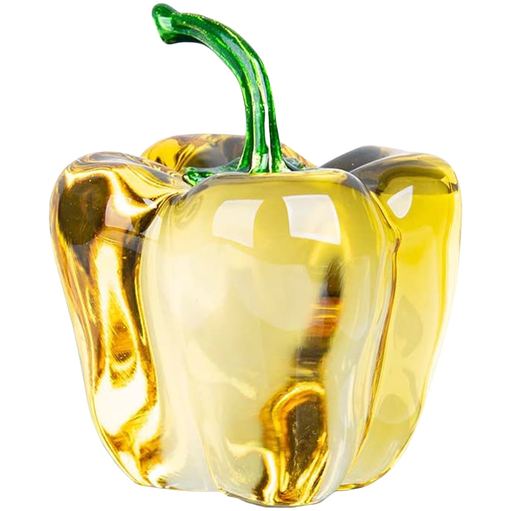 Crystal Gift Centerpiece Chili Decor Cook Glasses Office Yellow ...