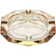 Crystal Glass Ashtray, Octagon Ash tray Cigar Cigarettes Ashtray Holder ...