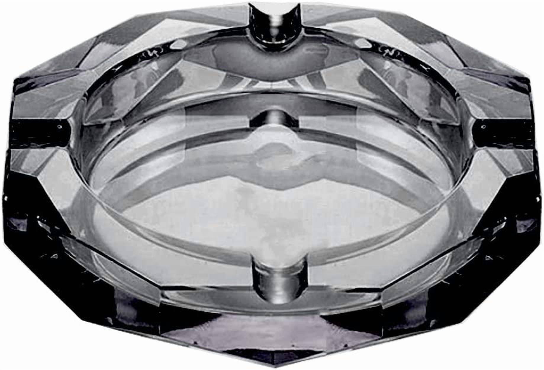 Crystal Glass Ashtray, Octagon Ash tray Cigar Cigarettes Ashtray Holder ...