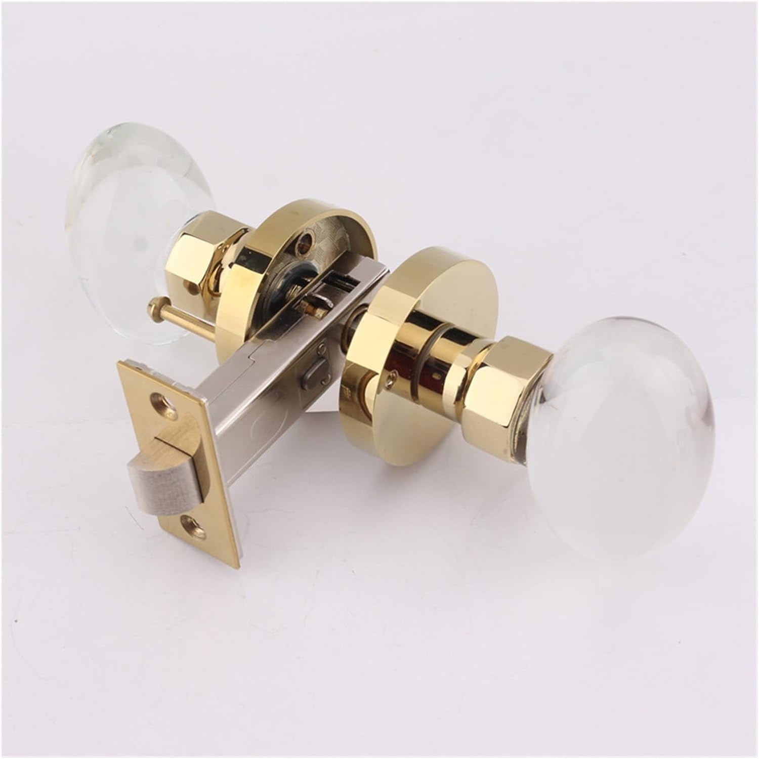 Crystal Glass Ball Lock Golden Light Luxury American Door Lock Wooden ...