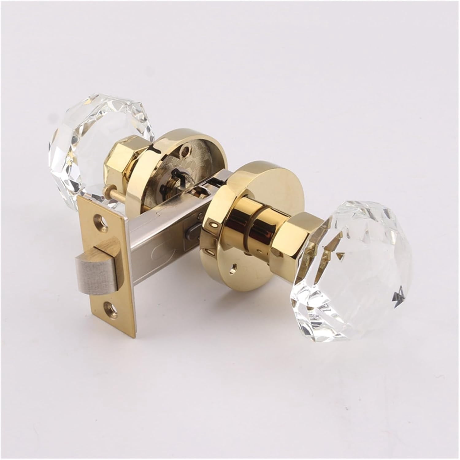 Crystal Glass Ball Lock Golden Light Luxury American Door Lock Wooden ...