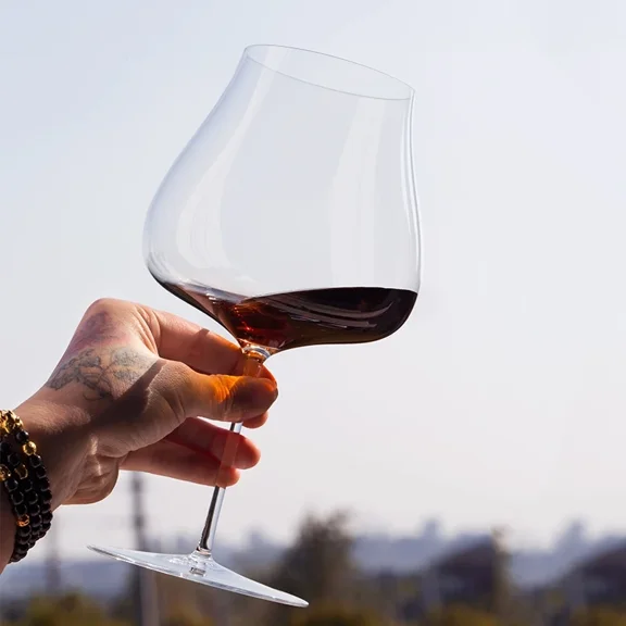 Red Goblet Glasses for Wine and Cocktails Home Drinkware Collection
