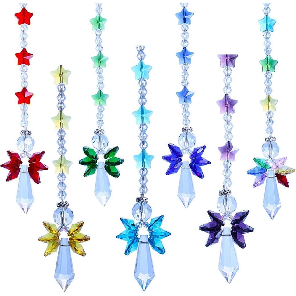 Crystal Glass Guardian Angel Rainbow Maker Collection Suncather,Set of ...