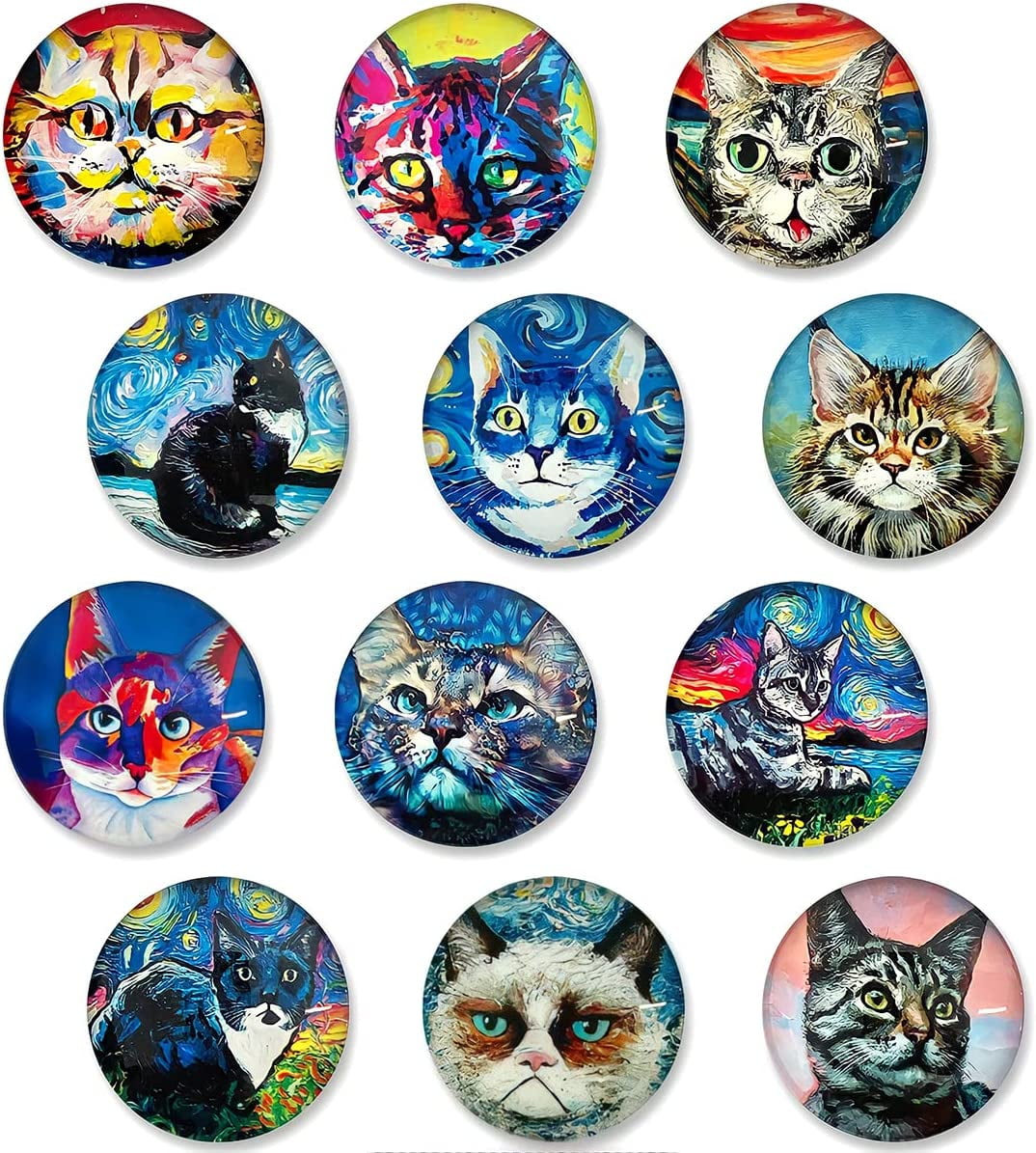 Crystal Glass Magnets, Refrigerator Magnets for Office Whiteboards ...