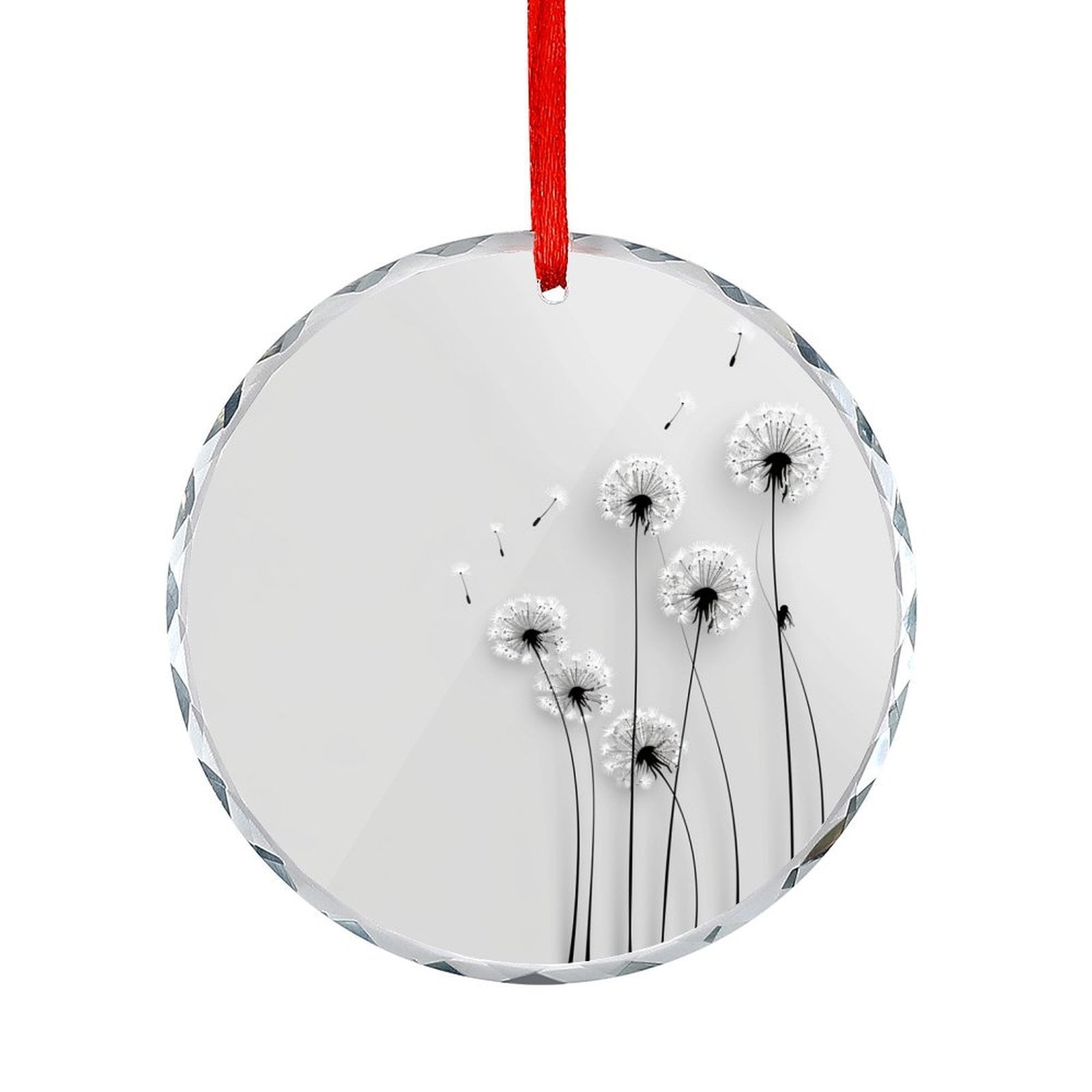 Crystal Glass Ornament Dandelions Blowing In The Wind Round Glass ...