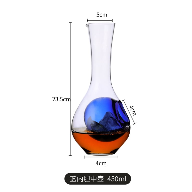 Crystal Glass Pitcher Wine Cooler Decanter Wine Warmer Wine Dispenser ...