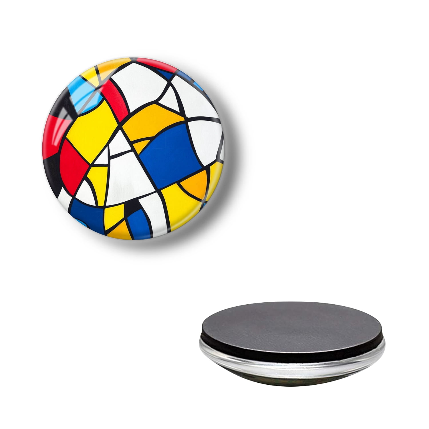 Crystal Glass Refrigerator Magnets for Fridge, Cubism Abstract ...