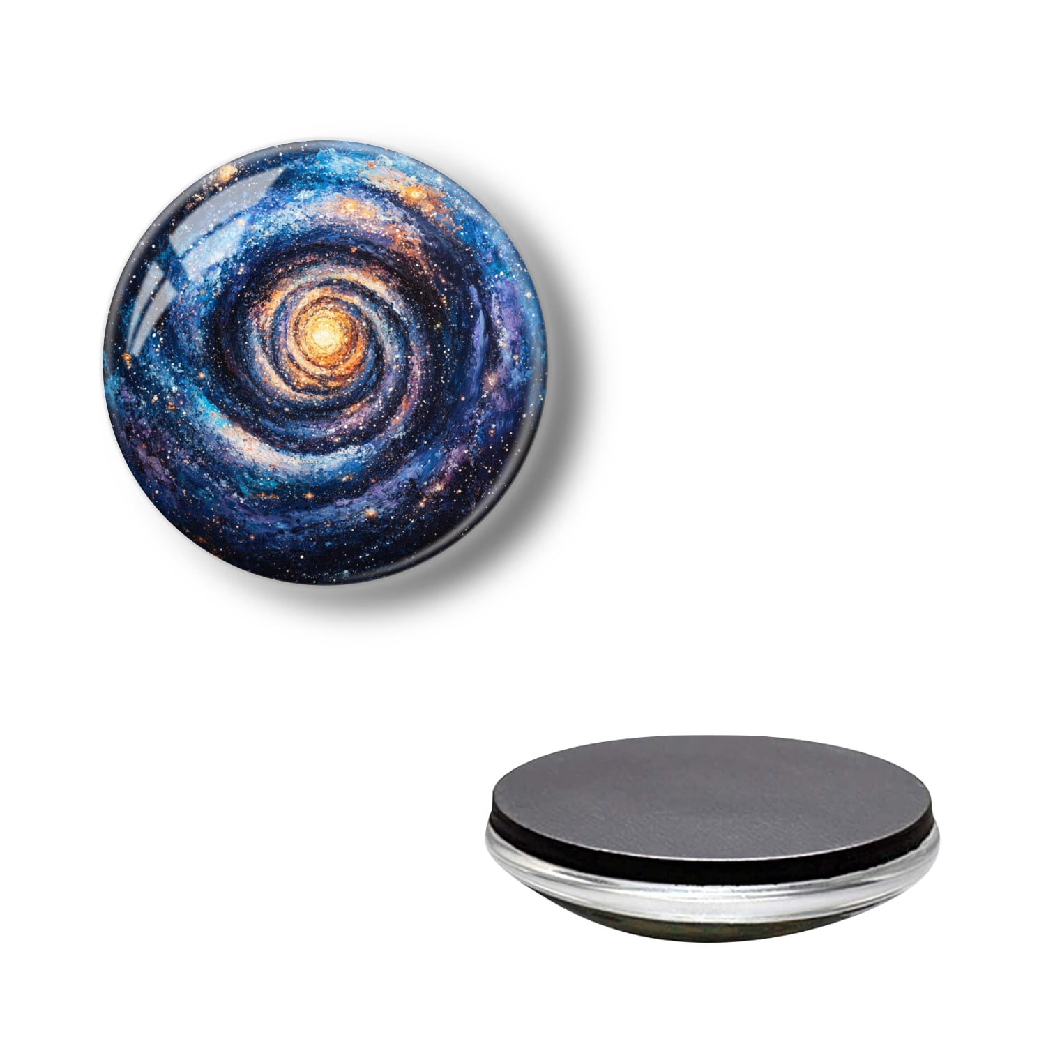 Crystal Glass Refrigerator Magnets for Fridge, Gorgeous Spiral Galaxy ...