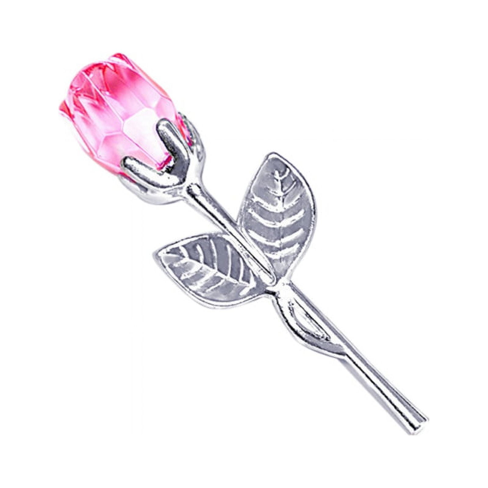 Crystal Glass Rose Flower Long Stem Wedding Gifts - Walmart.com