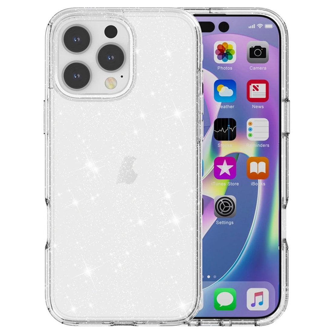 Crystal Glitter Fusion Case for iPhone 16 Pro - Clear - Walmart.com