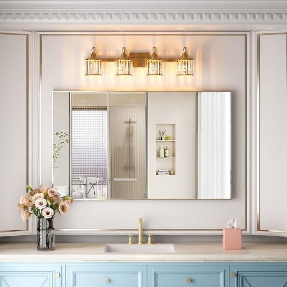 Crystal Gold Bathroom Vanity Light Lights Modern Bathroom Vanity Light ...