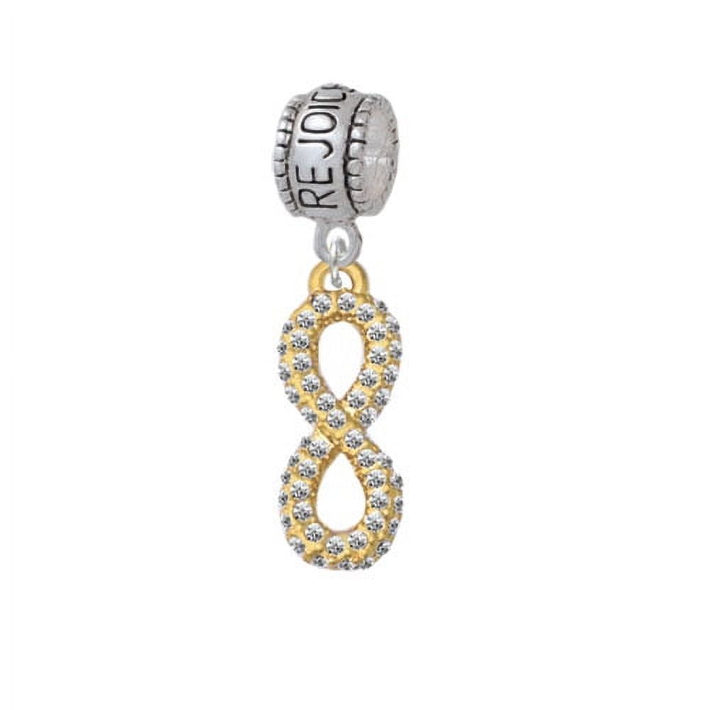 Crystal Gold Tone Infinity Sign - Rejoice Charm Bead - Walmart.com