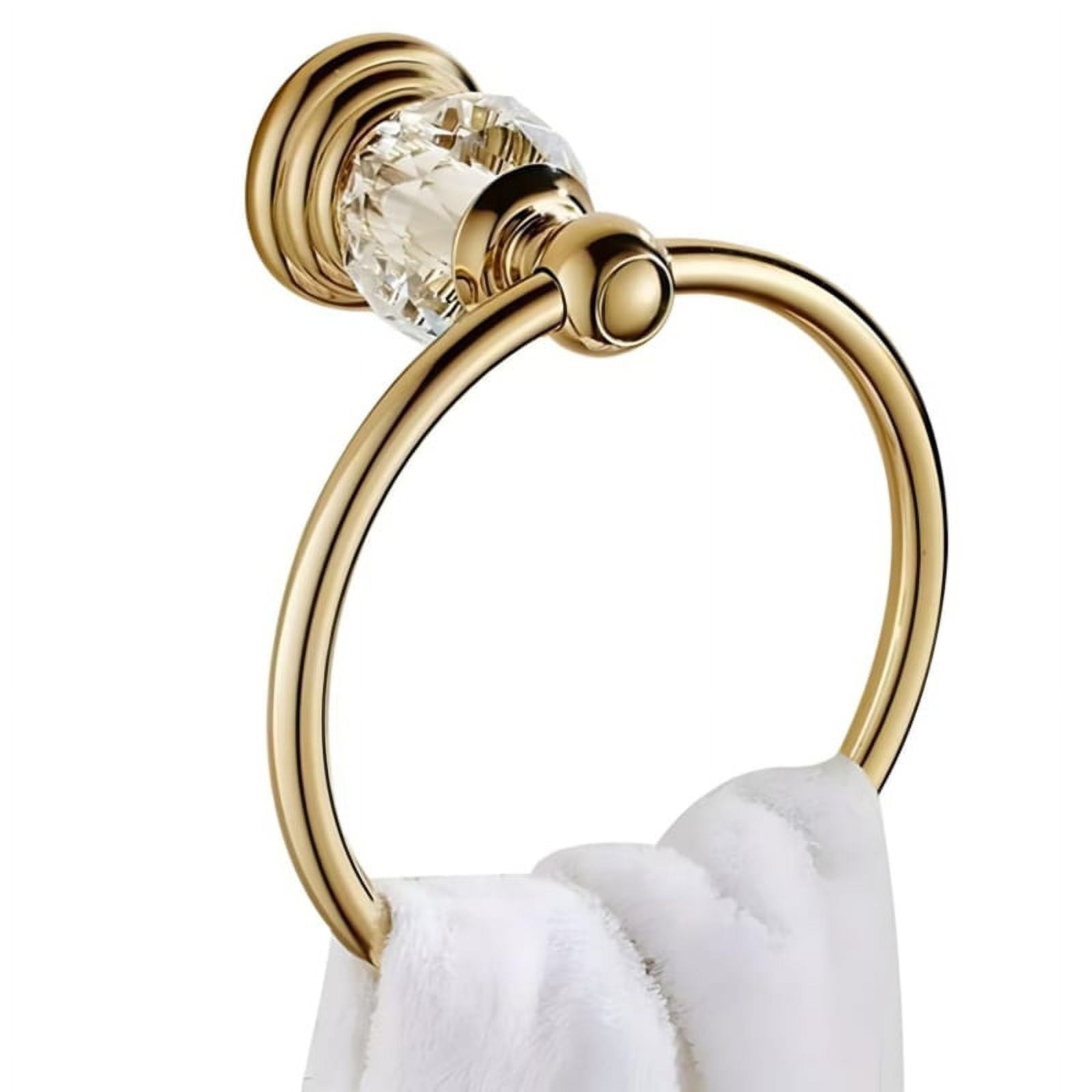 Crystal Gold Towel Ring, Bathroom Holder Ring,Hand Ring for Wall ...