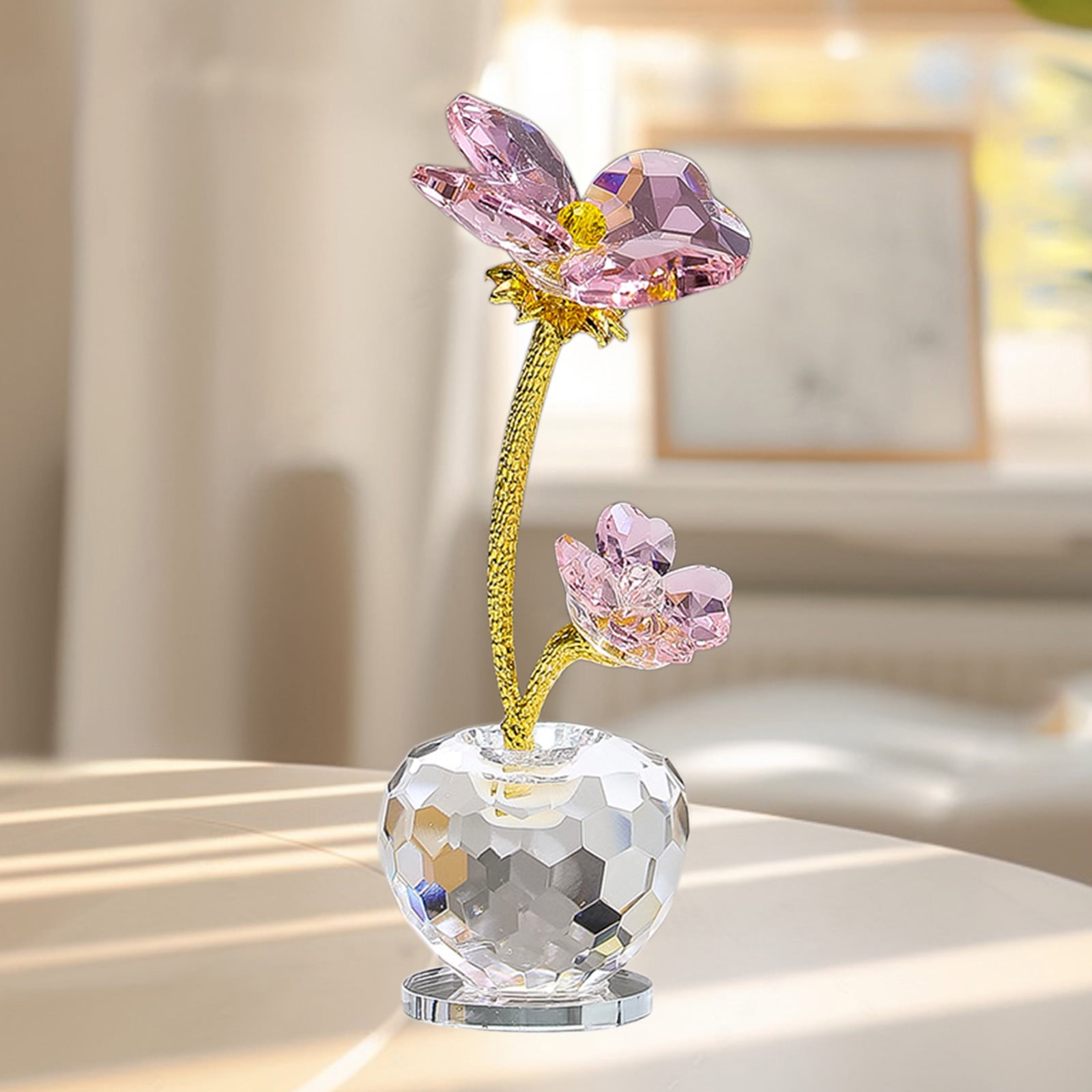 Crystal Grass Desk Ornament, Decorative Countertop Crystal Clover ...