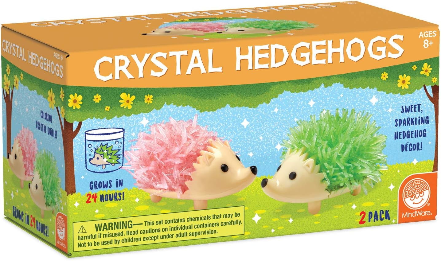 Crystal Growing Kits: Hedgehogs Bright Colors Set of 2 – Cute DIY ...