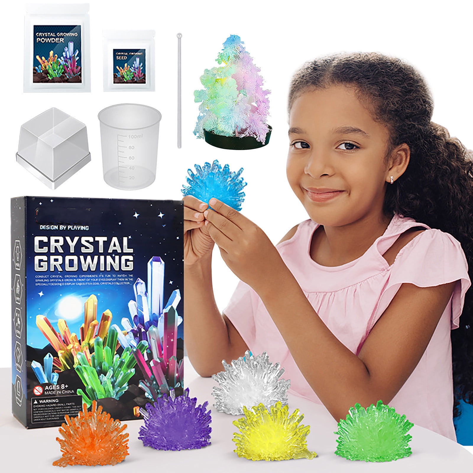 Crystal Growing Science Experimental Kit With A Magical Christmas Tree ...