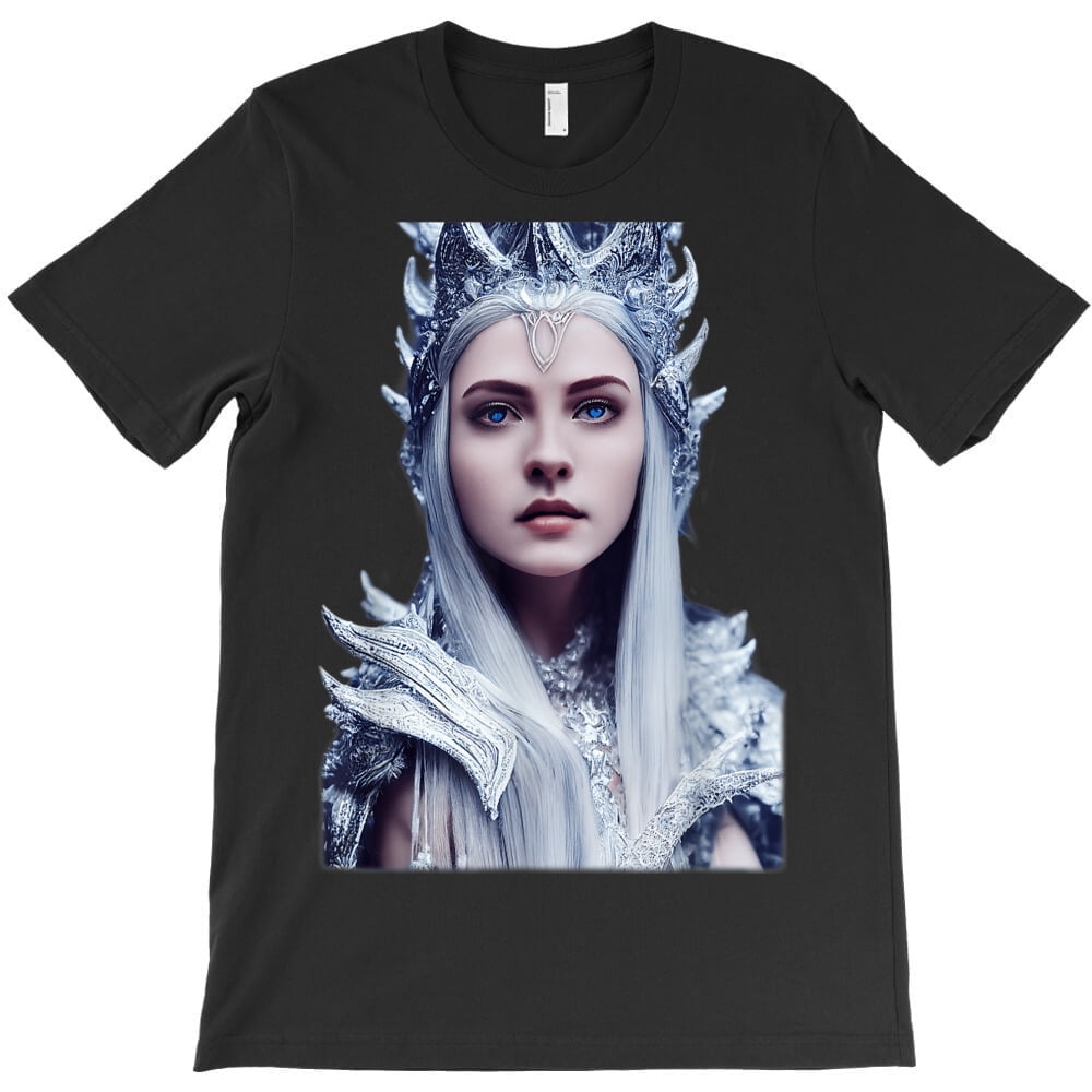 Crystal Guardian In White Long Silver Hair Funny Ice Glow Warrior ...