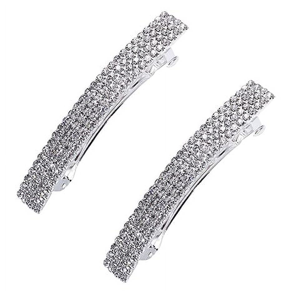 6PCS Hair Barrette Rhinestone Hair Clip Decorative Hair Side Clip Hair ...