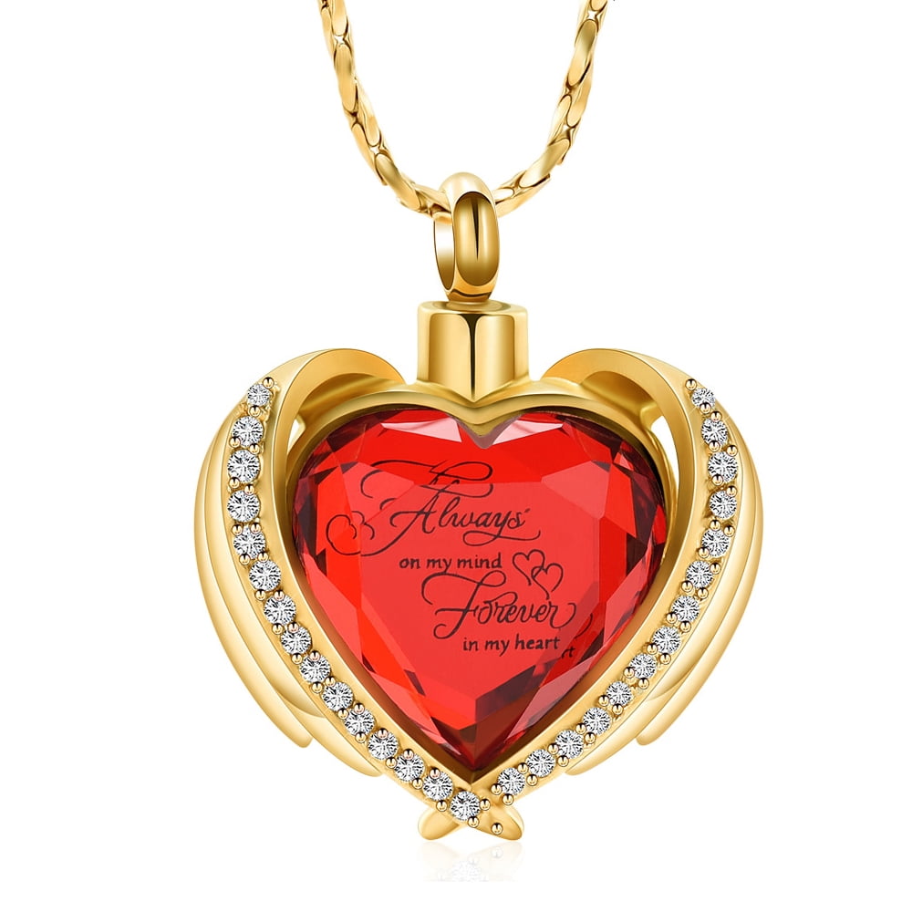 Crystal Heart Cremation Jewelry for Ashes Holder Urn Necklace for Ashes ...