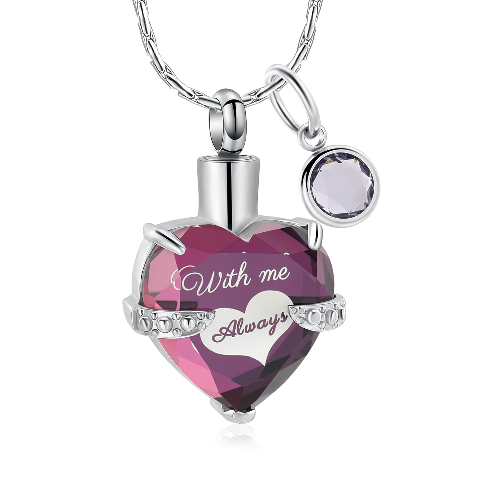 Crystal Heart Cremation Jewelry for Ashes Urn Necklace for Ashes of ...