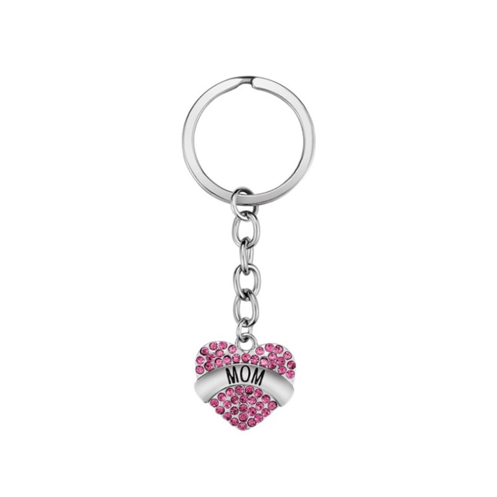 Crystal Heart Pendant Keychain Key Ring Mother's Day Birthday Gift for ...