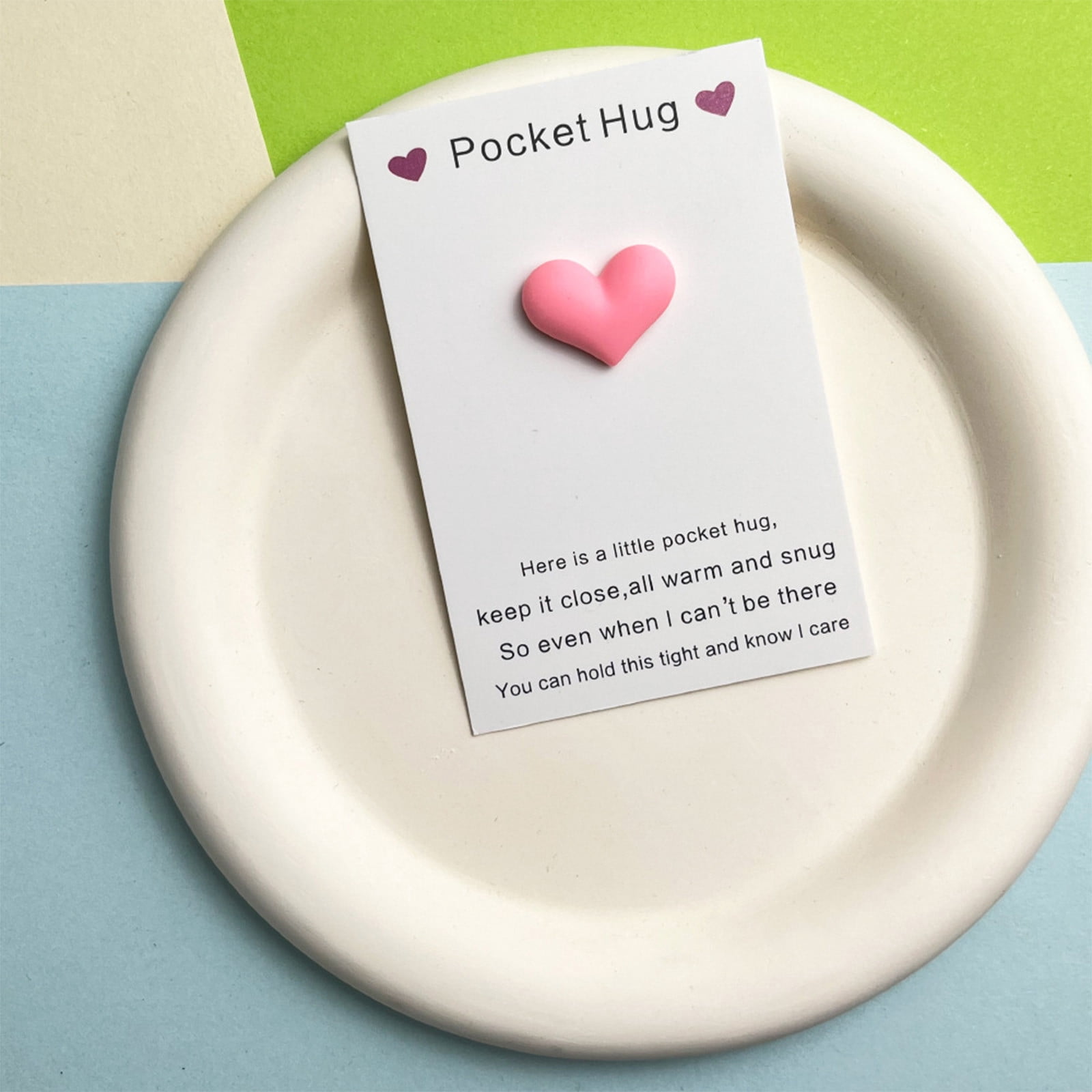 Crystal Heart Pocket Gift Card with Greeting Note, Mini Inspirational ...