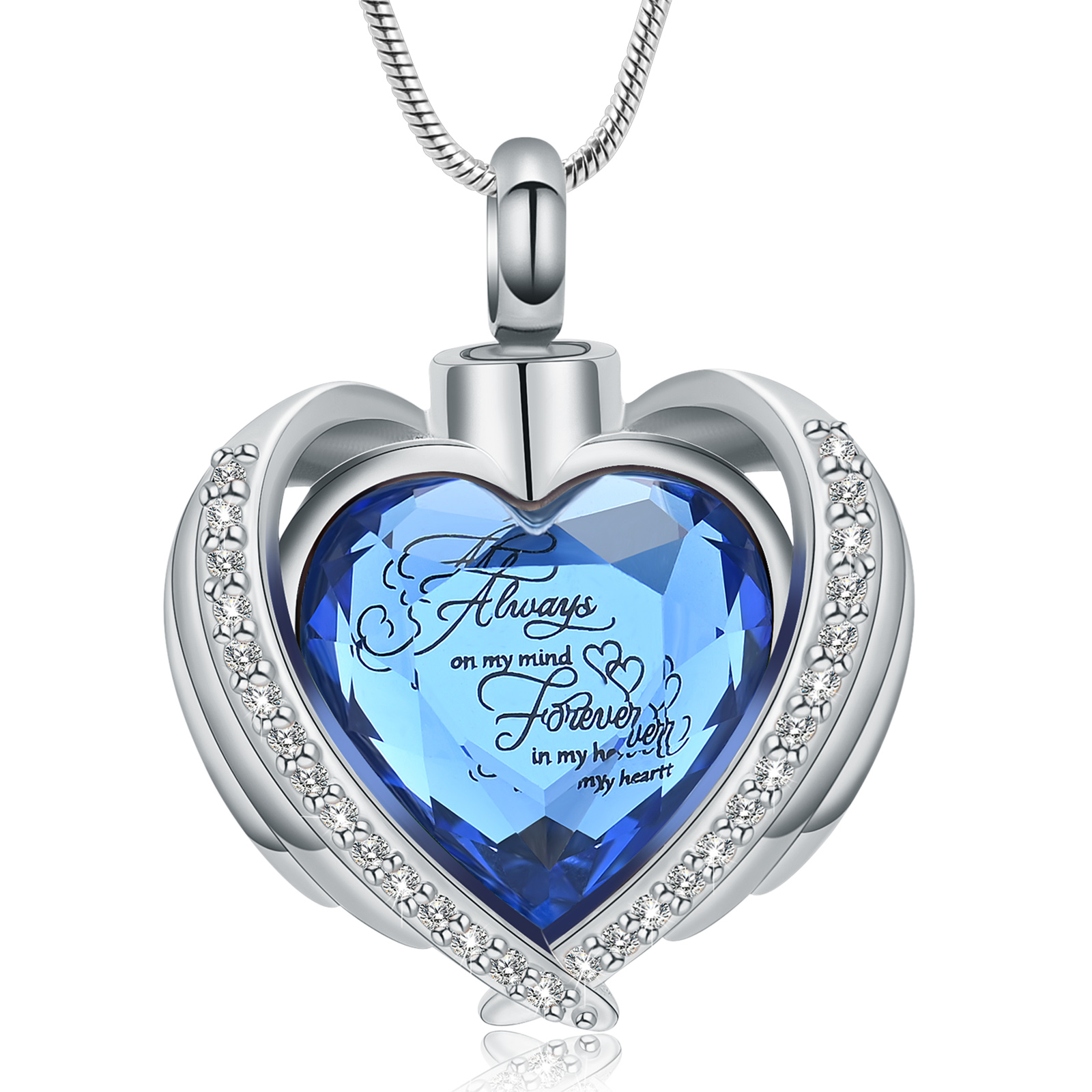Red Cardinal /Wings Heart Shape Urn Necklace for Ashes Keepsake ...