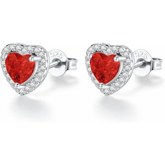 Crystal Hola Heart Stud Earrings for Women Rhinestone Hearted Earring ...