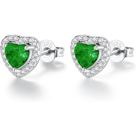 Crystal Hola Heart Stud Earrings for Women Rhinestone Hearted Earring ...