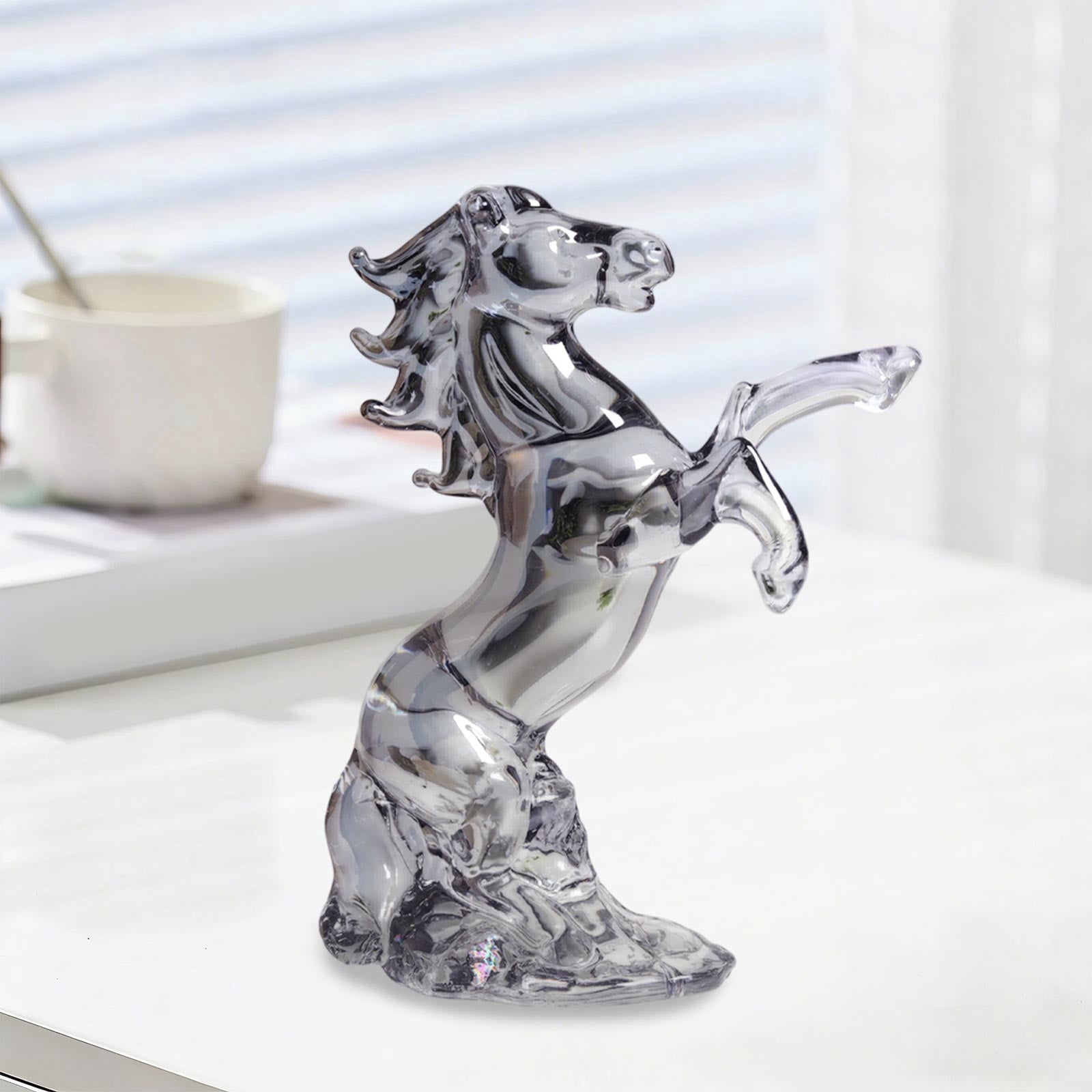 Crystal Horse Statue Year of The Horse 2026 - Handcrafted Glazed Glass ...