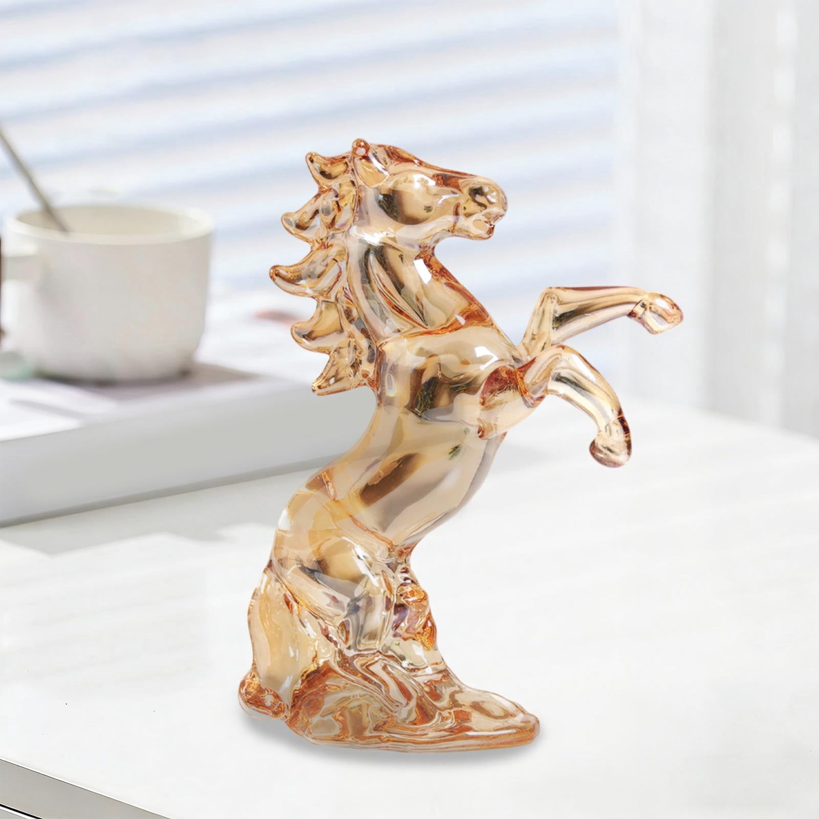 Crystal Horse Statue Year of The Horse 2026 - Handcrafted Glazed Glass ...