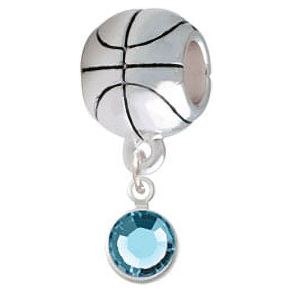 Crystal Hot Blue Channel Drop - Basketball Charm Bead - Walmart.com