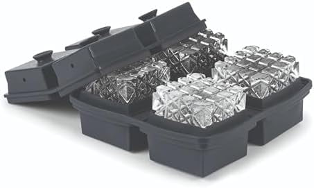 Crystal Ice Tray, Perfect Etched Large Cubes, Slow Melting for Whiskey ...