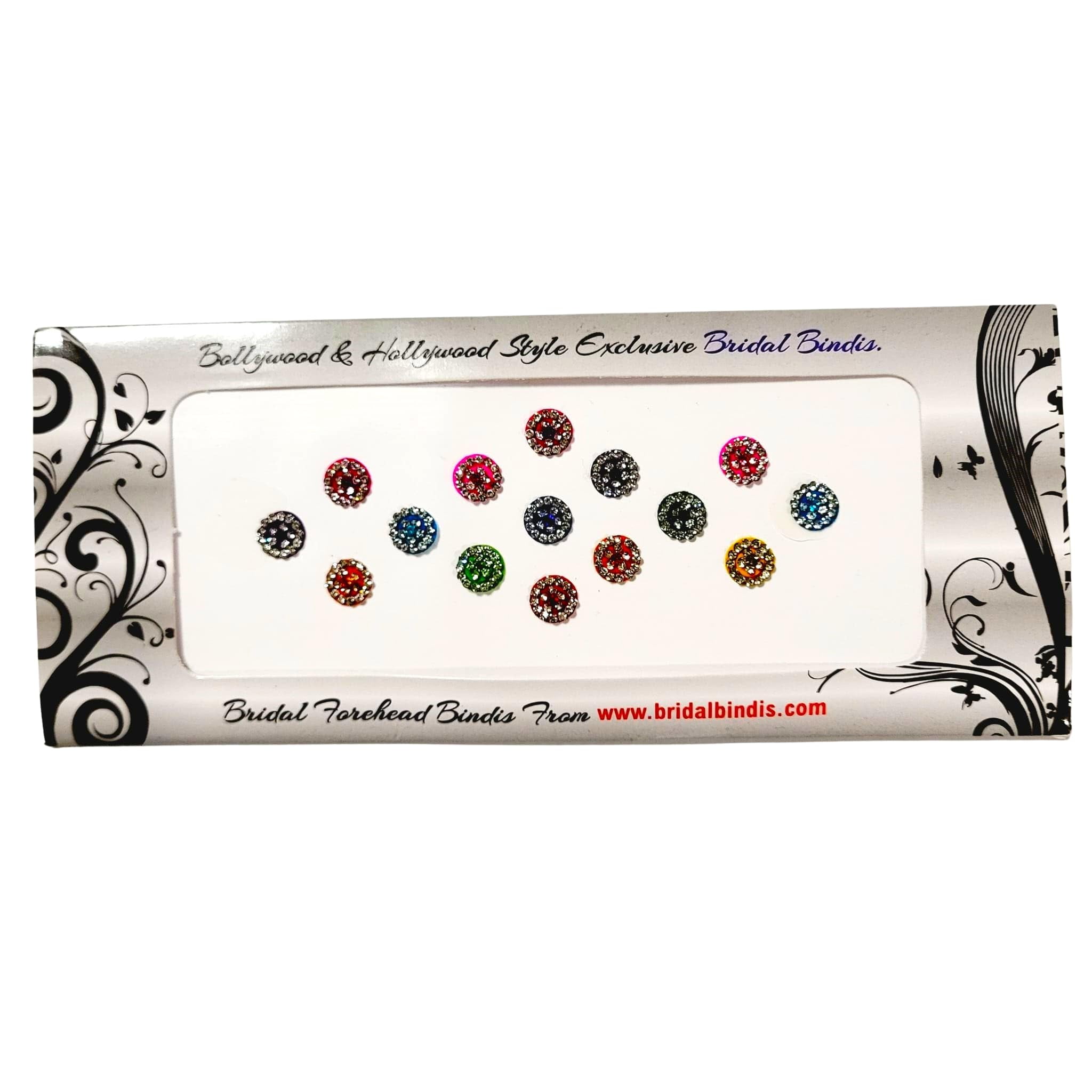 Crystal Indian Bindi Face Jewel for Women colorful crystal Round Bindis ...