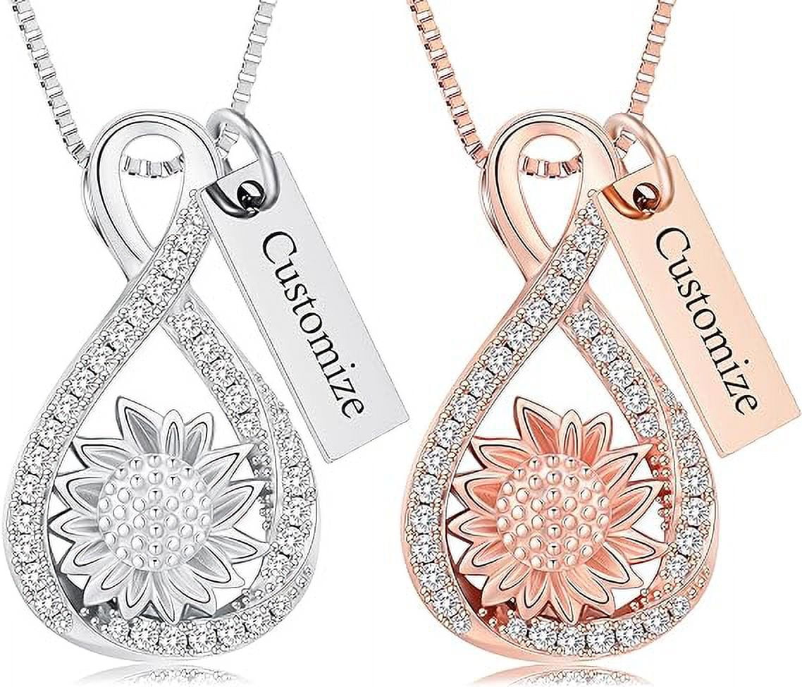 Crystal Infinity Urn Necklace for Ashes Cremation Jewelry for Women ...