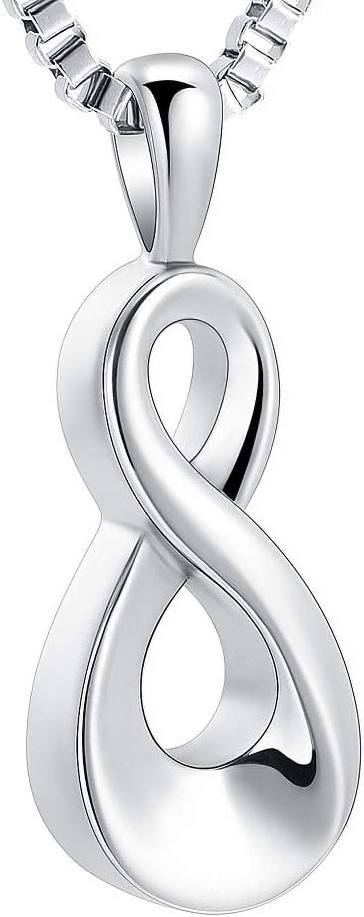 Crystal Infinity Urn Necklace for Ashes Cremation Jewelry for Women ...
