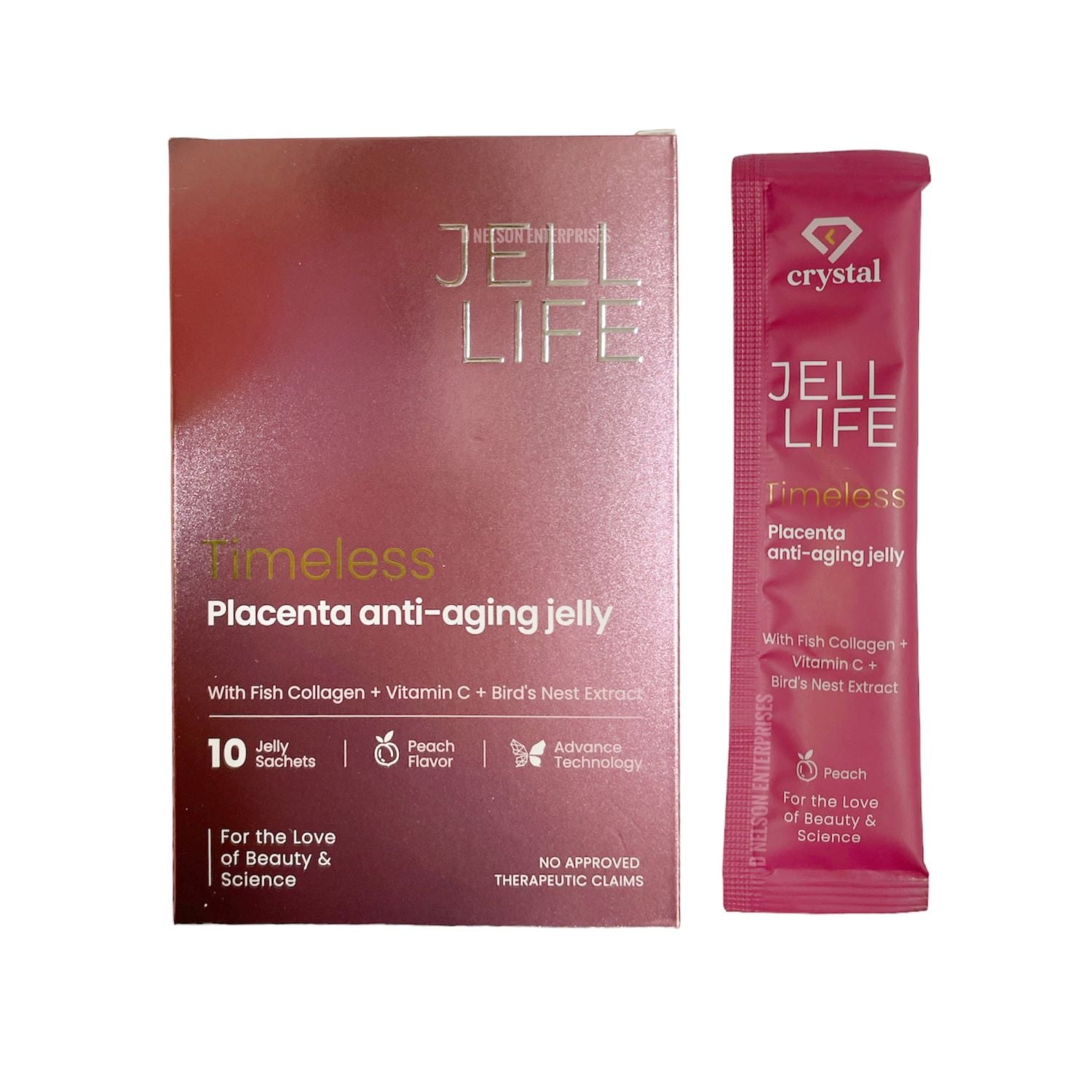 Crystal JELL LIFE Placenta Timeless Anti-Aging Jelly, 10 Sachets ...