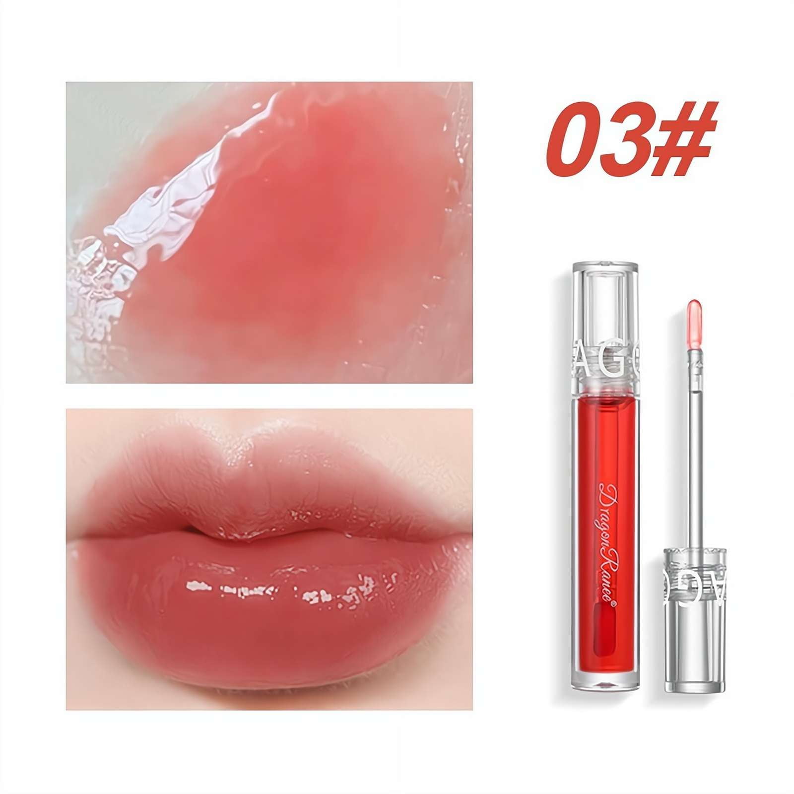 Crystal Jelly Lip Oil Gloss Hydrating & Plumping Gloss Long-Lasting Lip ...