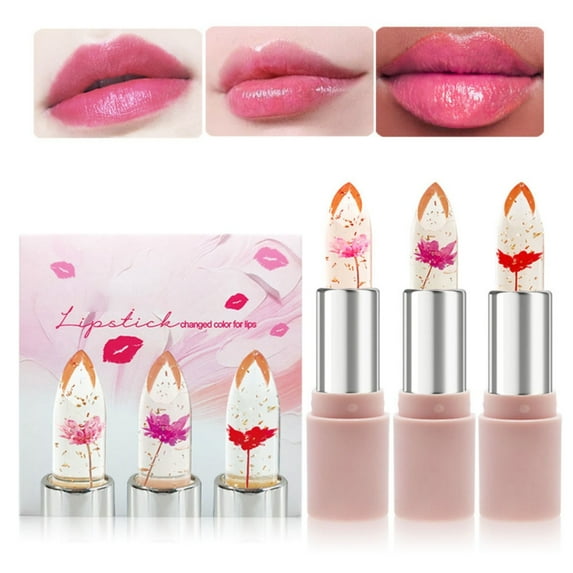 Crystal Jelly Temperature Changing Lipstick Set – Color Change Makeup ...